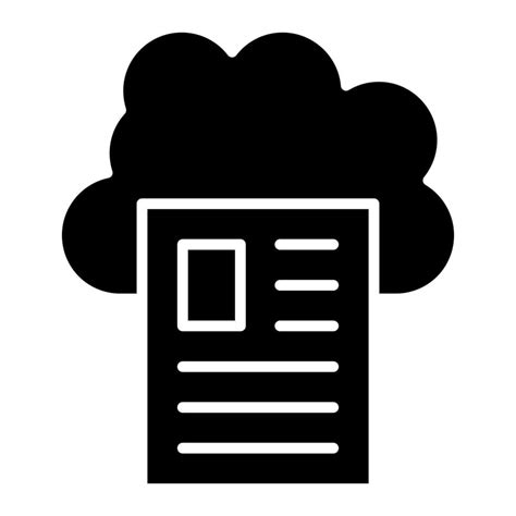 Cloud Storage Glyph Icon 15037744 Vector Art At Vecteezy