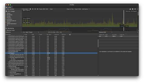 Unity Manual Cpu Usage Profiler Module