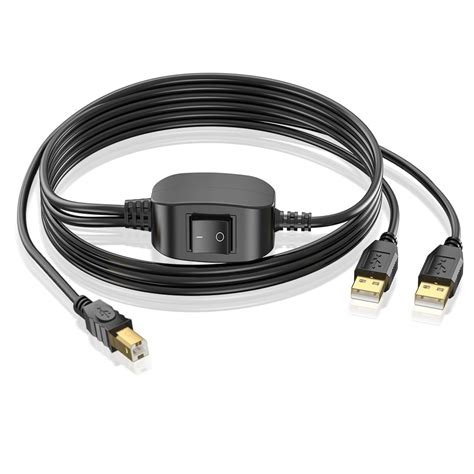 Herfair Divisor De Cable Para Impresora 2 5 M 8 Pies Divisor De Impresora 1 En 2 Para Dos