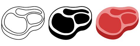 다양한 요리 응용 프로그램 및 용도에 이상적인 양식화된 고기 절단을 특징으로 하는 그림입니다 가금류에 대한 스톡 벡터 아트 및