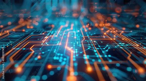 Abstract Futuristic Cyberspace With Binary Code Matrix Background With Digits Programming Code