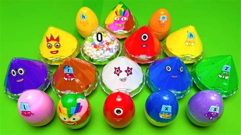 Satisfying Video Unboxing Numberblocks Alphablocks Alphabet Lore Slime Dinosaur Eggs Asmr