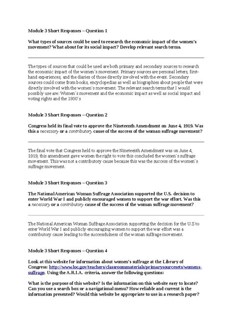 Module 3 Short Answers Module 3 Short Responses Question 1 What