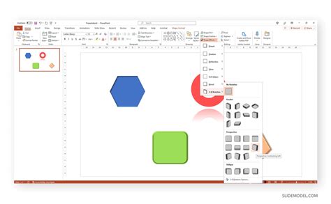 163d Rotation Contrasting Left Powerpoint Shape Slidemodel