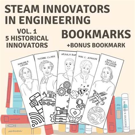Stem Steam Engineering Innovators Volume 1 Doodle Bookmarks