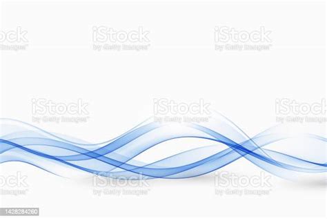 추상적인 파란색과 흰색 웨이브 배경 물결 모양의 그림에서 투명한 파란색 선의 흐름 곡선에 대한 스톡 벡터 아트 및 기타 이미지 곡선 사진 효과 가리기 Istock
