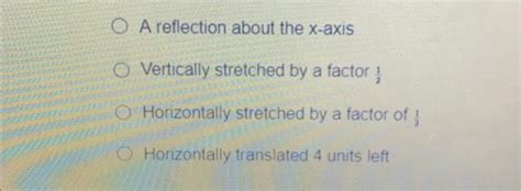 solved which of the following transformation statements is