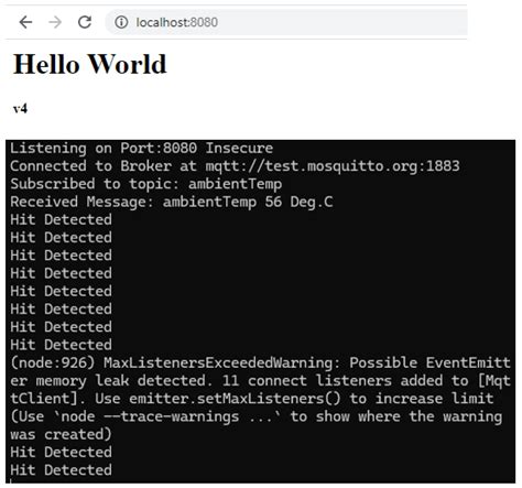 Nodejs Mqtt Client Listeners Exceeded Warning Internet Of Things