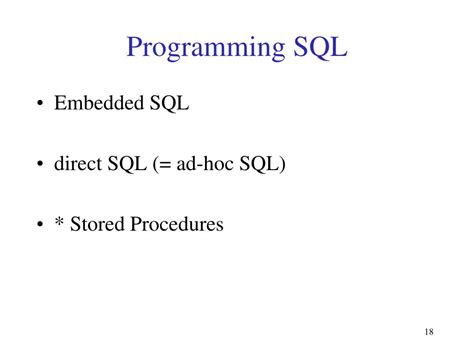 Ppt Lecture 6 Sql Constraints And Programming Powerpoint