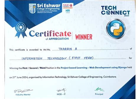 Tharan A On Linkedin Im Happy To Share That I Won Second Prize 🥈 In