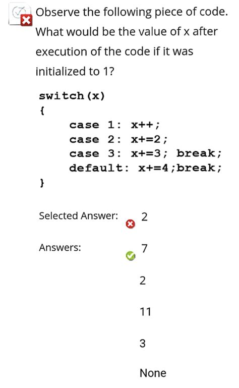 Solved Observe The Following Piece Of Code What Would Be Chegg