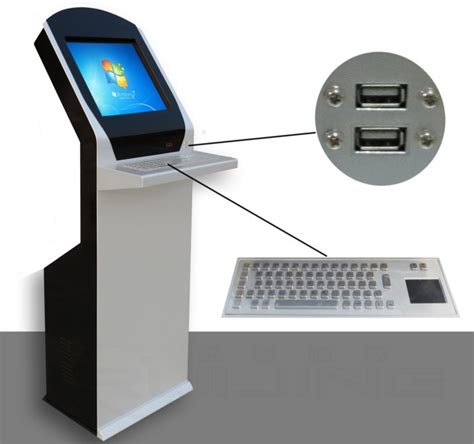 Beautiful Figure Touch Screen Information Kiosk With Keyboard
