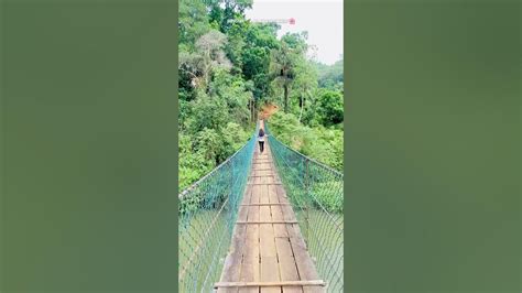 අපේ රටේ ගමකට යන පාලම් පාරක් 😳 පාලමේ භාගෙකට වඩා ගියා 🤒 Viralytshorts Viral Shorts Travel