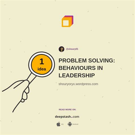 Problem Solving Behaviours In Leadership Deepstash
