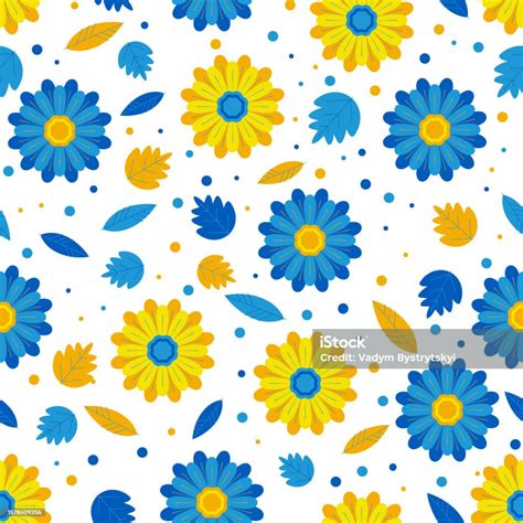 Vecor 원활한 패턴 손으로 그린 우크라이나 스타일의 꽃 추상은 웹 사이트 배경 의류 인쇄 섬유 침대 시트에 대한 나뭇잎으로 그려집니다 꽃 식물에 대한 스톡 벡터 아트 및