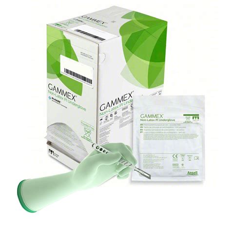 Gammex Non Latex Pi Polyisoprene Surgical Underglove Size 6 Green Bx