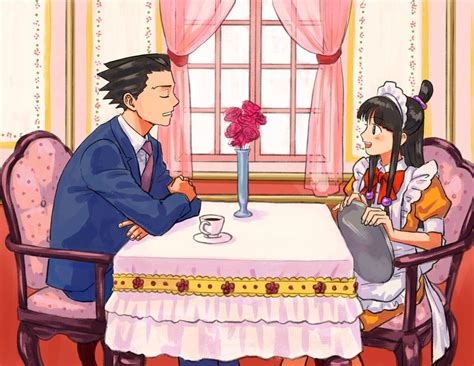 Phoenix Wright And Maya Fey Ace Attorney And 1 More Drawn By Renshu