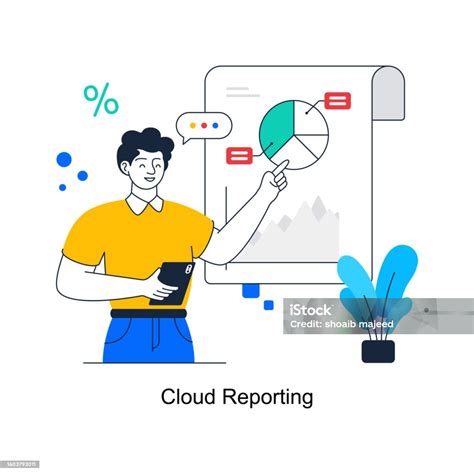 Cloud Reporting Abstract Concept Vector In A Flat Style Stock Illustration Stock Illustration