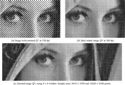 resolution increase of images halftoned by the clustered dot ordered