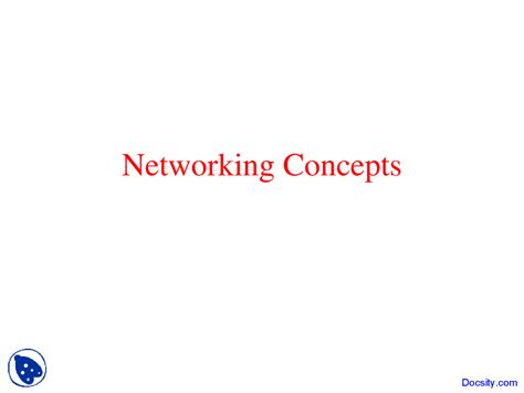 Networking Concepts Introduction To Network Security Lecture Slides