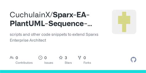 GitHub CuchulainX Sparx EA PlantUML Sequence Diagrams Scripts And