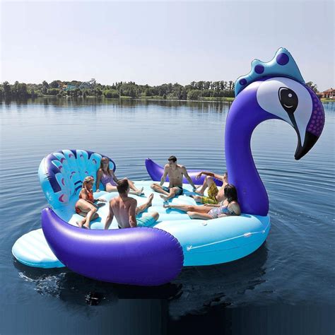 Aloha Peacock Island Floatie Huge 6 Person