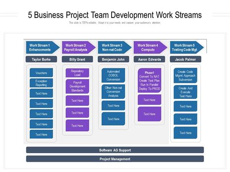 5 Business Project Team Development Work Streams Powerpoint Slides Diagrams Themes For Ppt