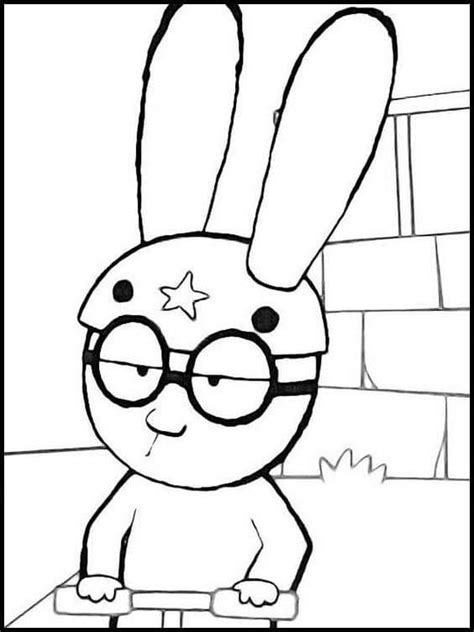 Coloriage Simon Petit Lapin Sur Scooter Dessin Gratuit Imprimer