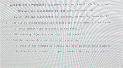 Solved Look Up The Environment Variables Path And