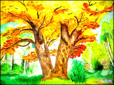 Рисунок красота осени для детей