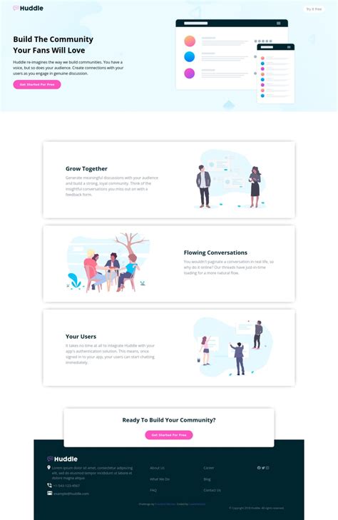 Frontend Mentor Responsive Landing Page Using Html Css And Relative Measurements Coding
