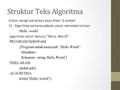 Algoritma Pemrograman I Struktur Dasar Algoritma Notasi Algoritmik
