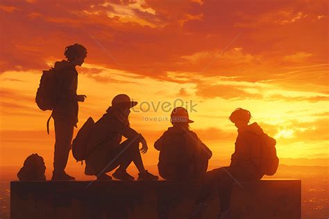 군중 실루엣 일러스트 무료 다운로드 Lovepik