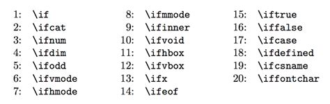 Conditionals How Do I Get List Of All Predefined If Commands In