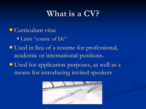 Ppt The Curriculum Vitae Cv Design Basics For Students Powerpoint Presentation Id