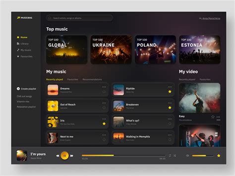 Ui Design Music Player By Anna Marochkina On Dribbble