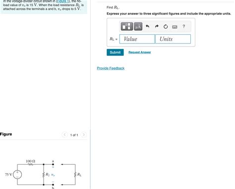 Solved In The Voltage Divider Circuit Shown In Figure 1