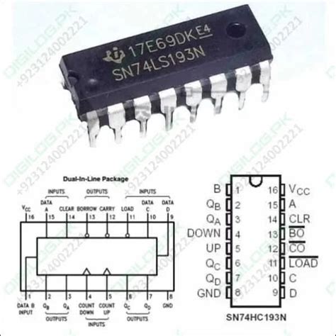 74193 Synchronous 4 Bit Binary Counter Dip Ic Sn74ls193n 74hc193 In Pakistan Digilogpk