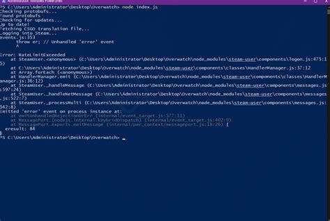 error · issue 212 · beepisla csgo overwatch bot · github