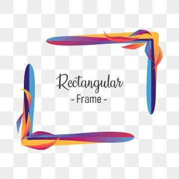 A Rectangular Frame With Colorful Lines In The Middle On A White Background Png And Ps