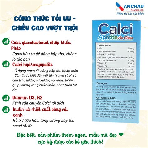 Mua Canxi Sữa Tăng Chiều Cao Cho Bé Canxi Nano D3 K2 Thạch Calci Apatite An ChÂu Cho Trẻ Từ