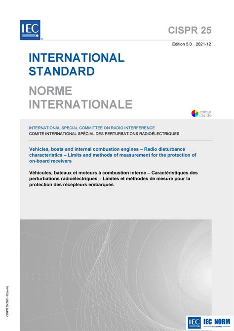 Cispr 252021 Pdf Iec Norm Store