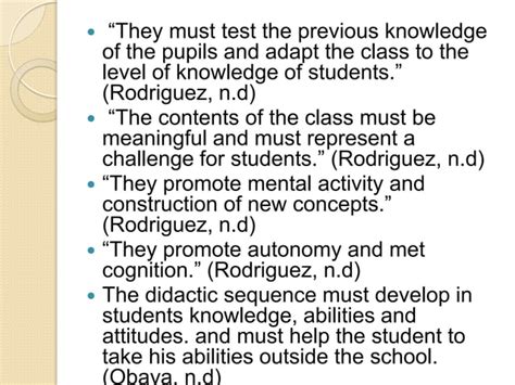 Didactic Sequence Class Pptx Education