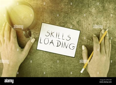 Conceptual Display Skills Loading Word Written On Points Out The