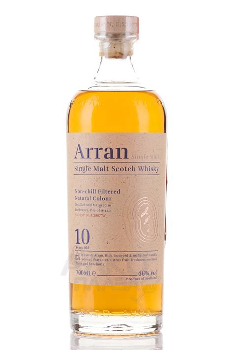 Arran 10 years old in tube - купить виски Арран 10 лет 0.7 л в тубе - цена