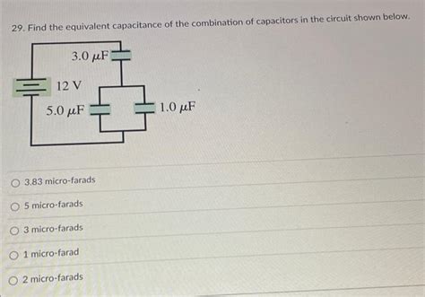 Solved Find The Equivalent Capacitance Of The Chegg