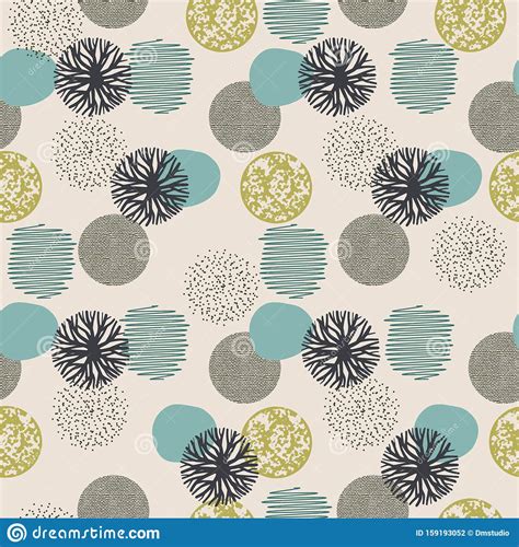 Vector Seamless Background Pattern With Abstract Geometric Elements Stock Vector Illustration