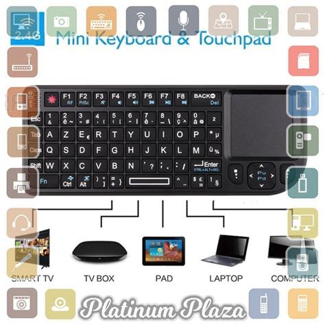 Jual HotLouse Wireless Mini Keyboard Pointer 2 4GHz Dengan Touch Pad TR MWK Black Di Lapak
