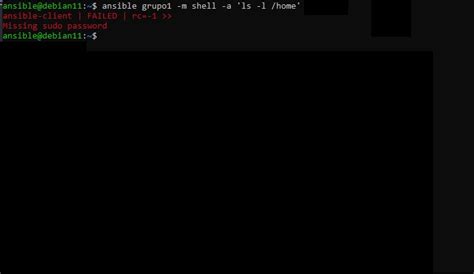 solución en ansible missing sudo password y incorrect sudo password