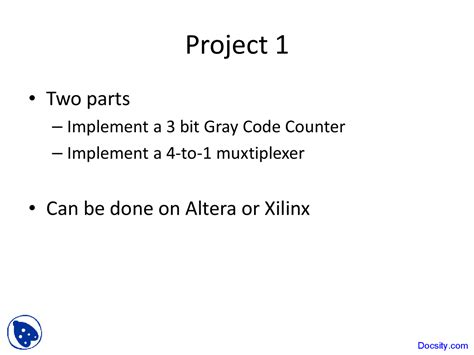 Gray Code Counter Intro To Advanced Digital Design Lecture Slides